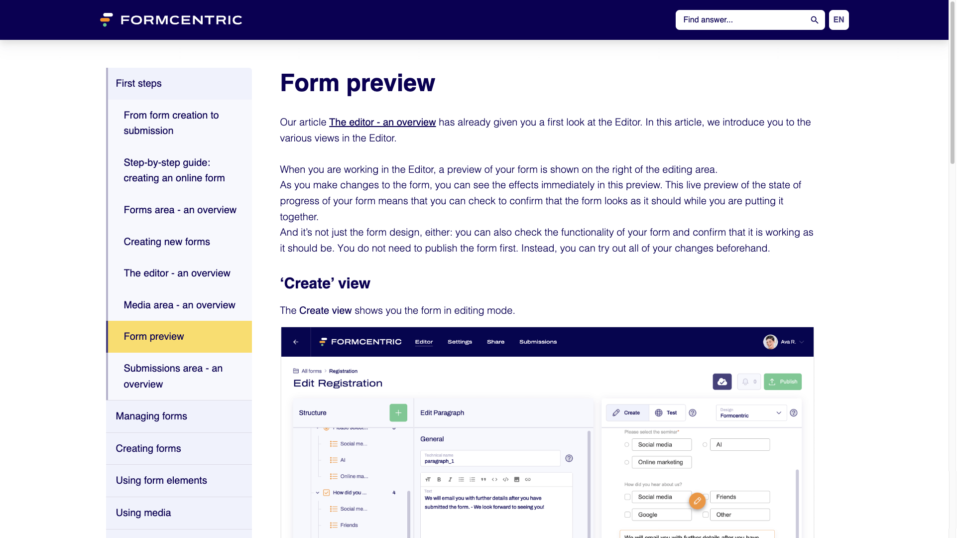 Form preview